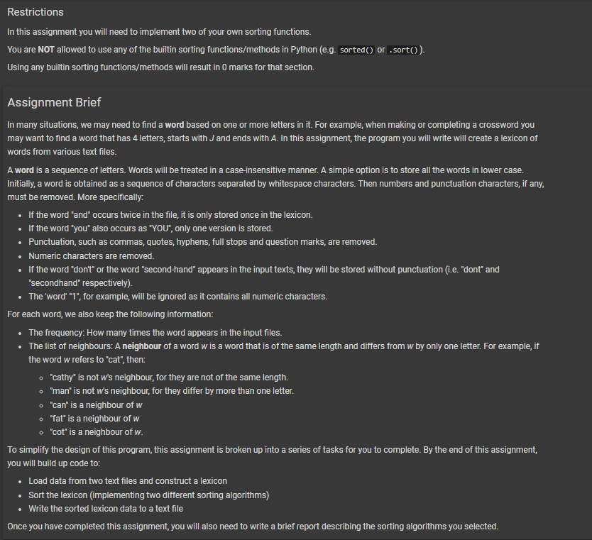 Solved Restrictions In this assignment you will need to | Chegg.com