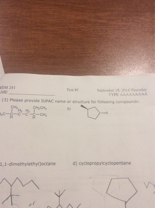 Solved Please provide IUPAC name or structure for following | Chegg.com