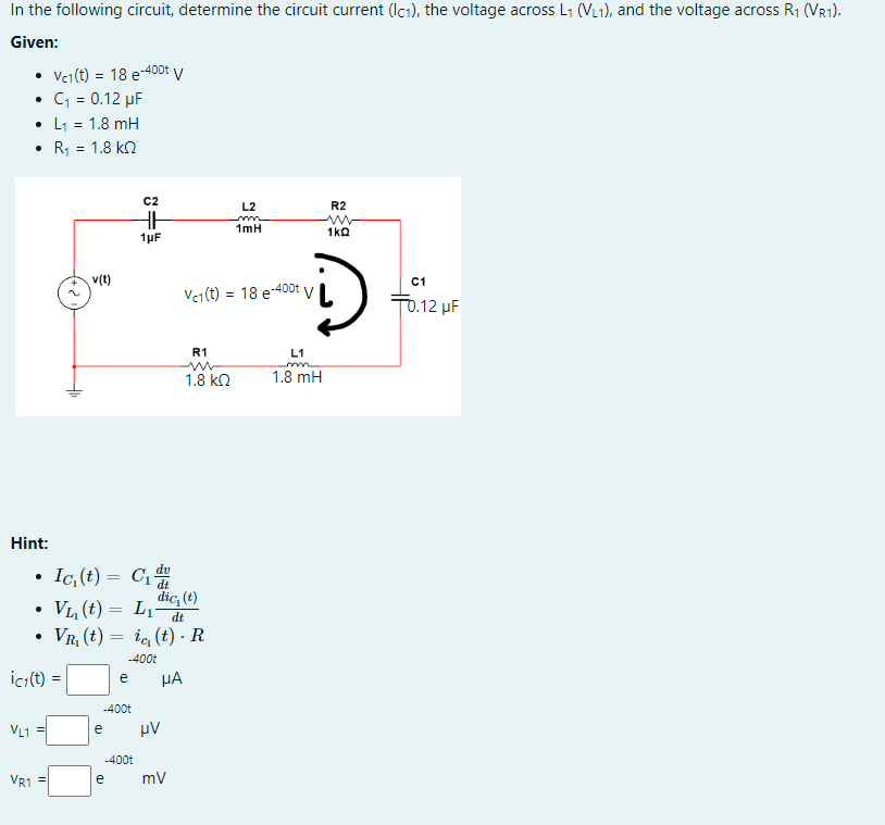 Solved In the following circuit, determine the circuit | Chegg.com