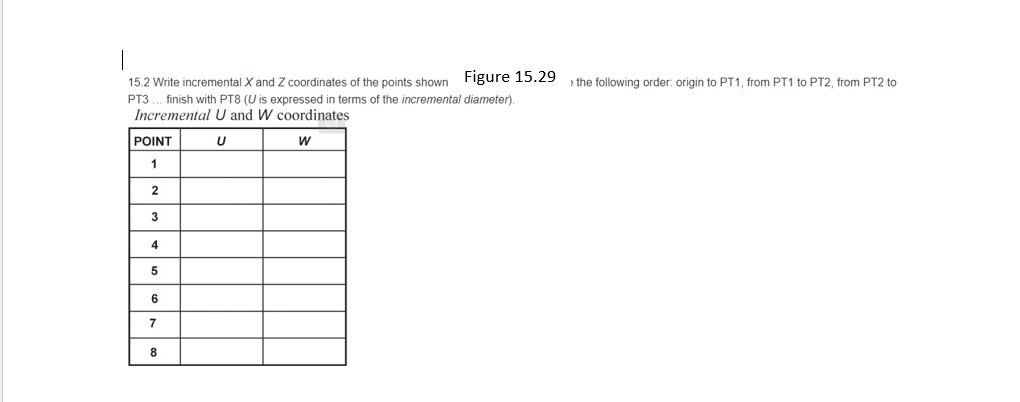Solved Pt3 152 Write Incremental X And Z Coordinates Of The 0591