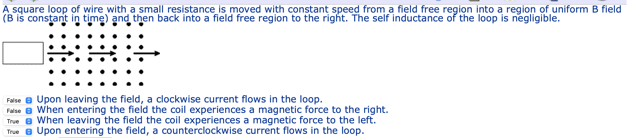 Solved A square loop of wire with a small resistance is | Chegg.com
