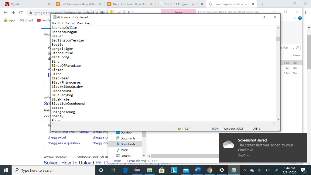 Solved They Have Given Us A Dictionarytxt File Which Con 