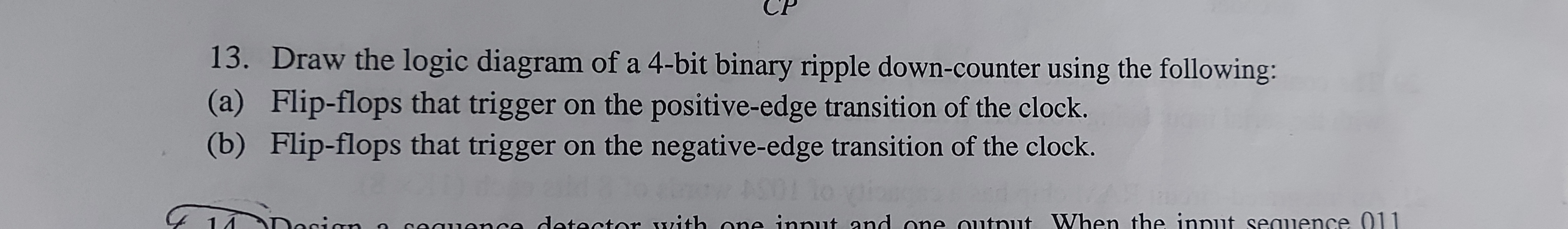 Solved Draw the logic diagram of a 4-bit binary ripple | Chegg.com