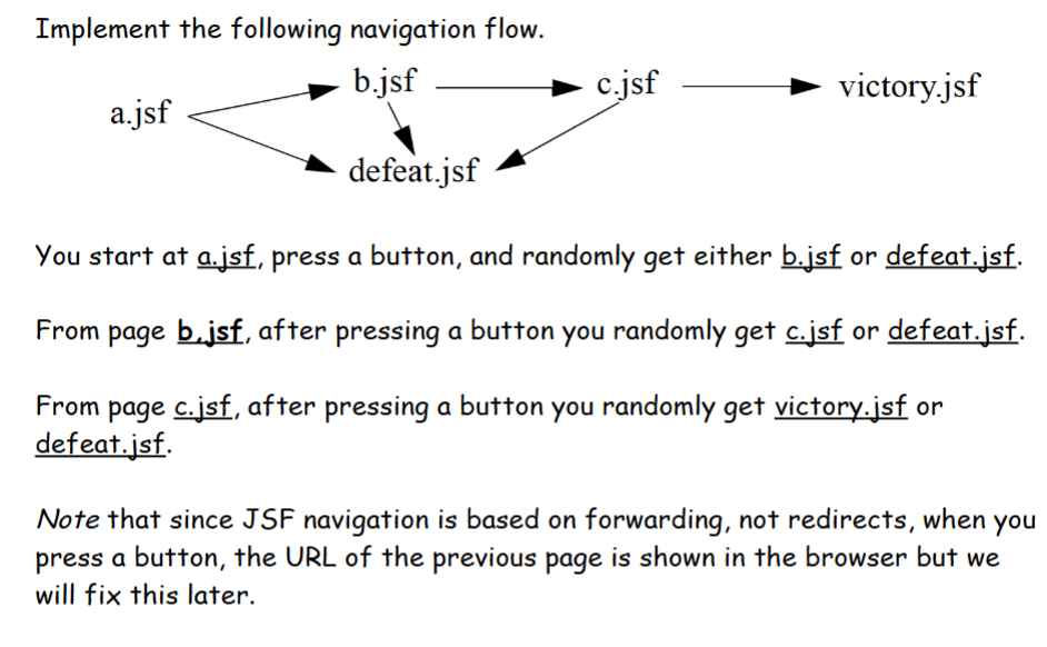 Solved Implement the following navigation flow.You start at | Chegg.com