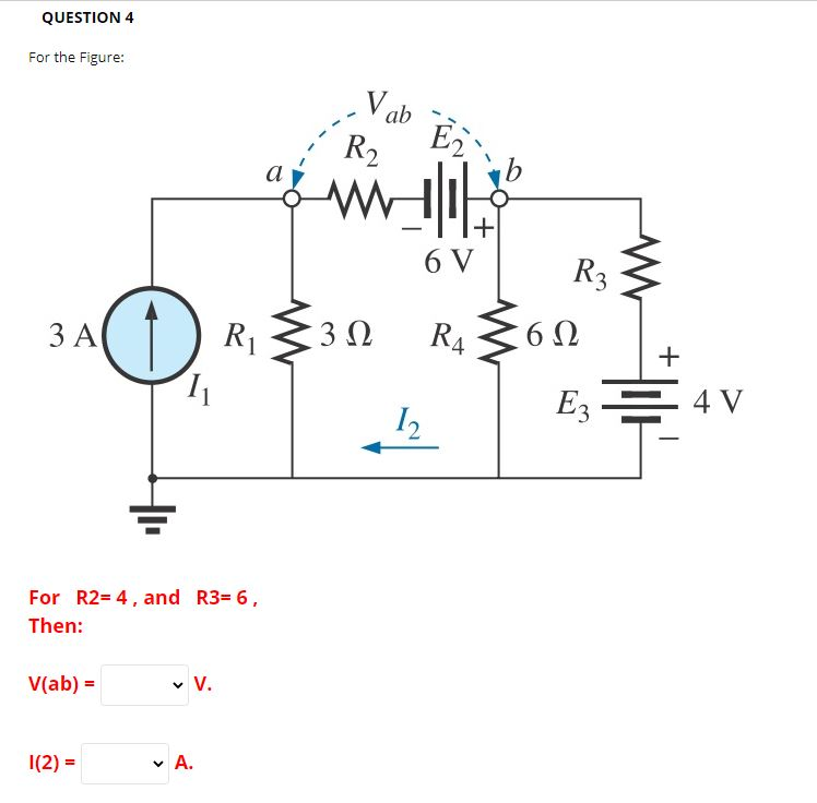 Solved QUESTION 3 For the Figure: 7.5 k 12 w R4 + R1 9.1 k12 | Chegg.com