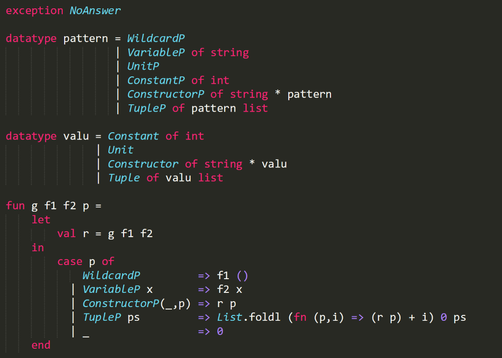 Using SML, please explain all answers thoroughly and | Chegg.com