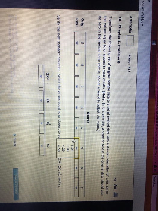 Solved t's Hot Attempts: Score: /12 10. Chapter 5, Problem 8 | Chegg.com