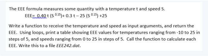 Solved The EEE formula measures some quantity with a | Chegg.com