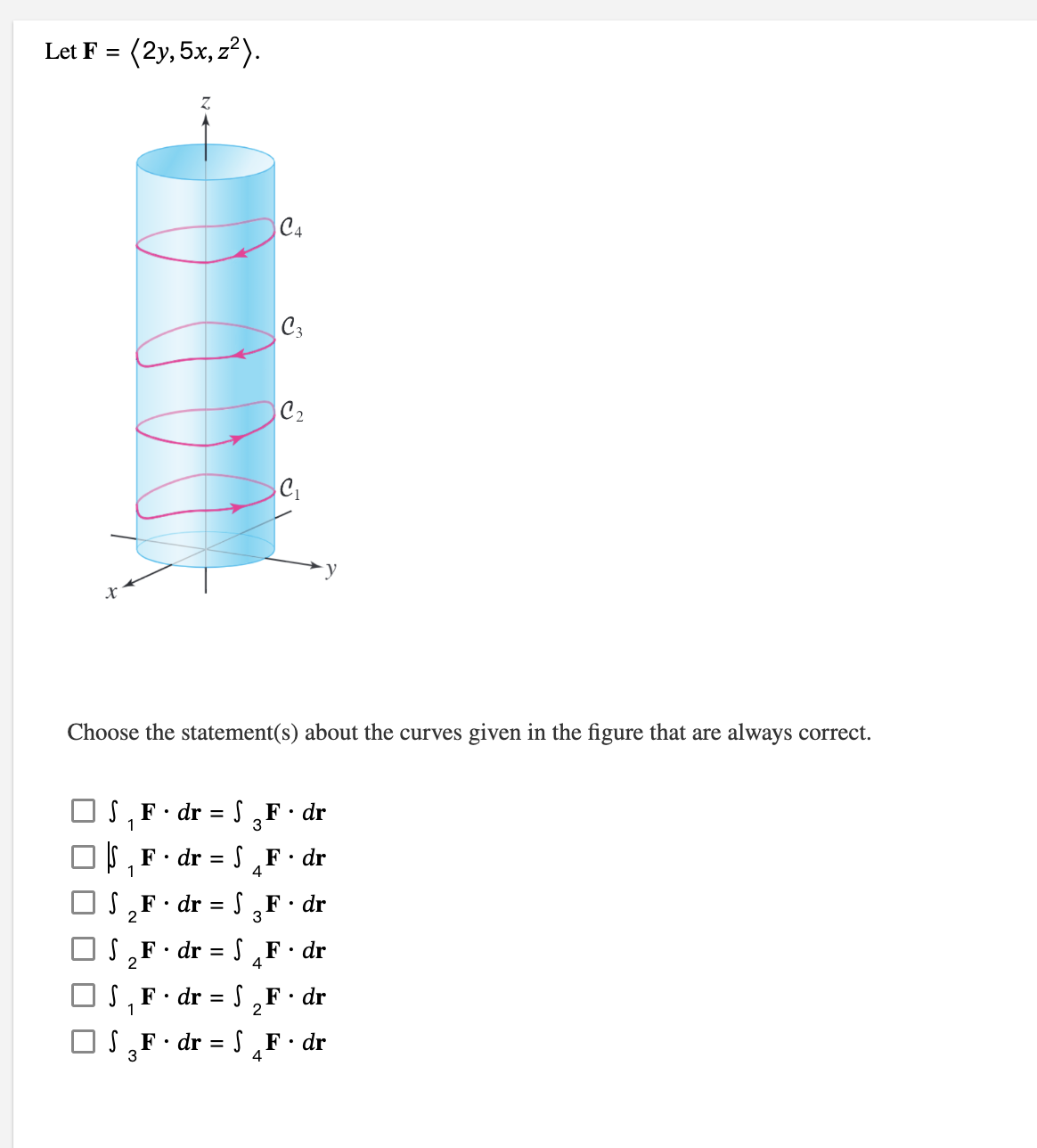 Solved et \\( \\mathbf{F}=\\left\\langle 2 y, 5 x, | Chegg.com