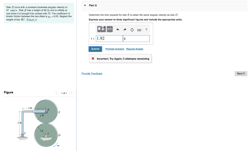 Solved Disk D Turns With A Constant Clockwise Angular 