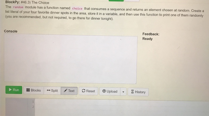 Solved BlockPy: #462) A String of Letters The string module | Chegg.com