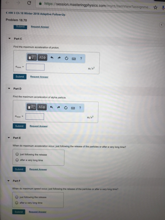 Solved A proton and an alpha particle are released from rest | Chegg.com