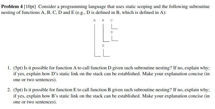 Chegg Which of the Following Statements Calls Function Abc