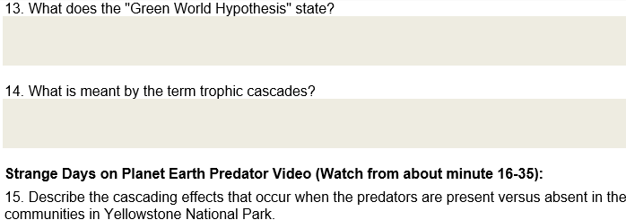 Solved 13. What does the "Green World Hypothesis" state? 14. | Chegg.com