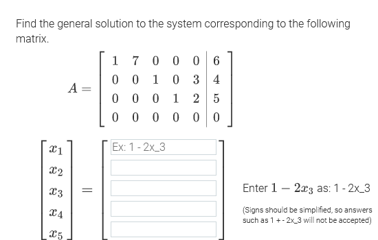 Solved Find the general solution to the system corresponding | Chegg.com