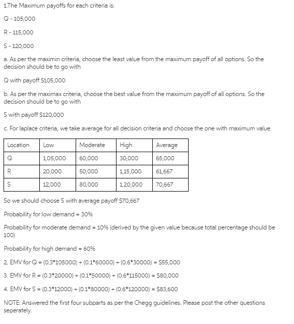Solved Questions 5 and 6 if you could show the math work | Chegg.com
