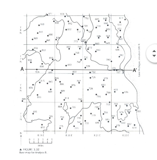 1. Contour hydraulic head (ie, draw a plan-view map | Chegg.com