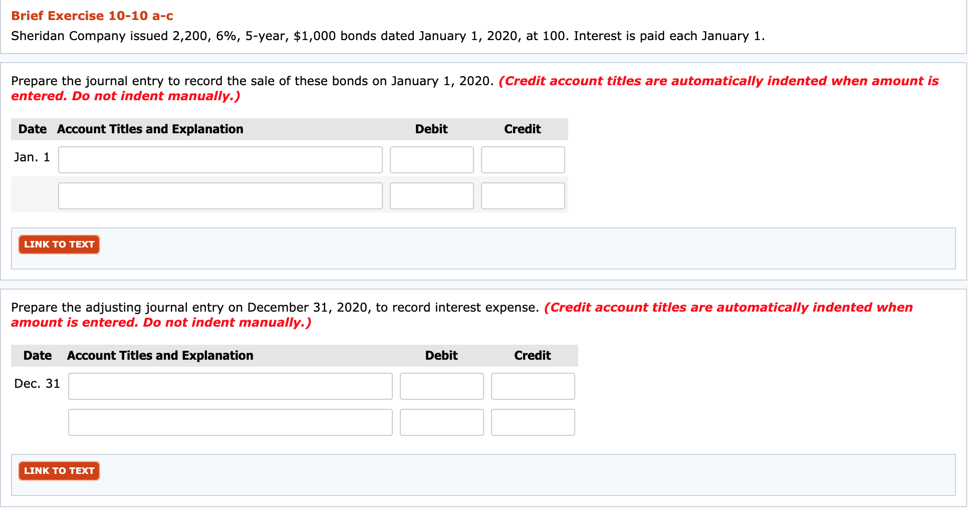 Solved Brief Exercise 10-10 a-c Sheridan Company issued | Chegg.com