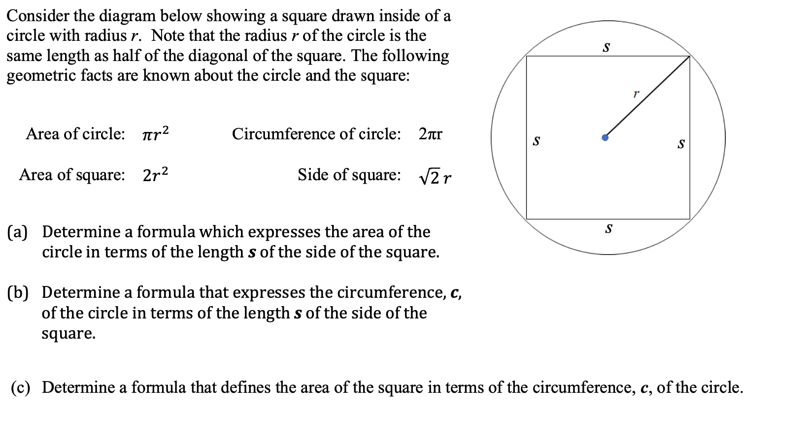 Solved Consider the diagram below showing a square drawn | Chegg.com