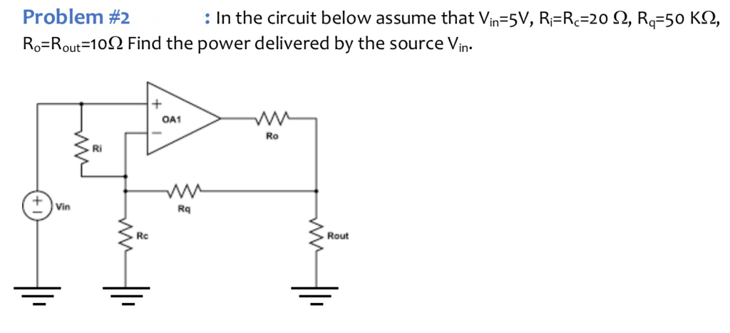 Solved :Consider the circuit below. Calculate Vout in terms | Chegg.com
