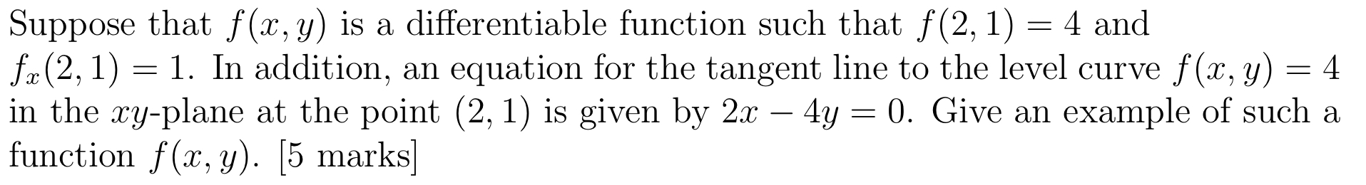 Solved Suppose that f(x,y) is a differentiable function such | Chegg.com