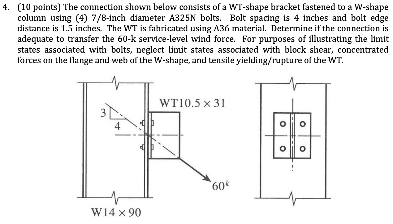 Solved 4. (10 points) The connection shown below consists of | Chegg.com