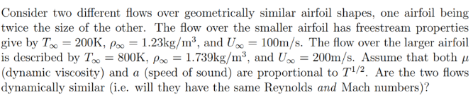 Solved Consider two different flows over geometrically | Chegg.com