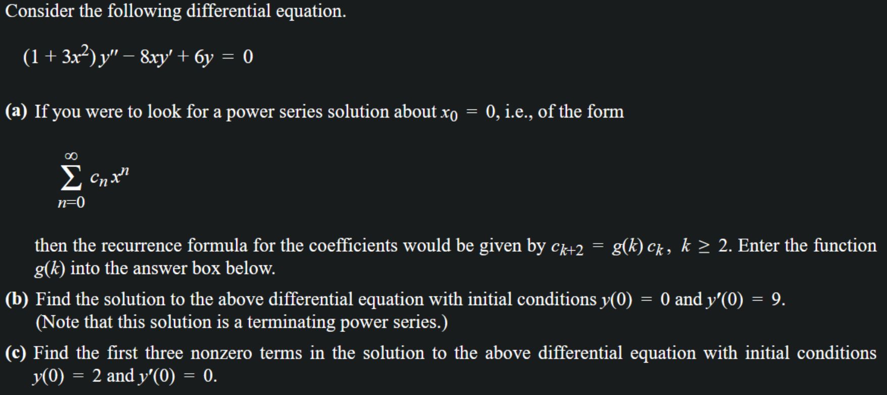 Solved Consider the following differential | Chegg.com