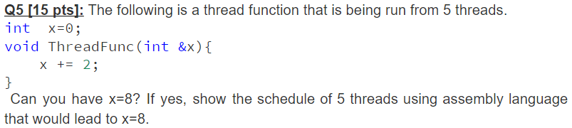 Solved Q4 [10 pts]: Using only condition variables and | Chegg.com