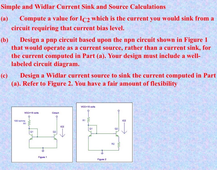 Solved Simple and Widlar Current Sink and Source | Chegg.com