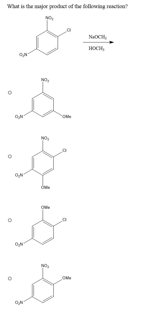 Solved What is the major product of the following reaction? | Chegg.com