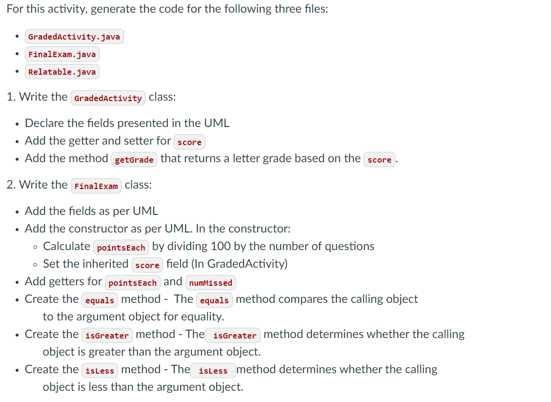 Solved public class ExamDemo { @param args the command line | Chegg.com
