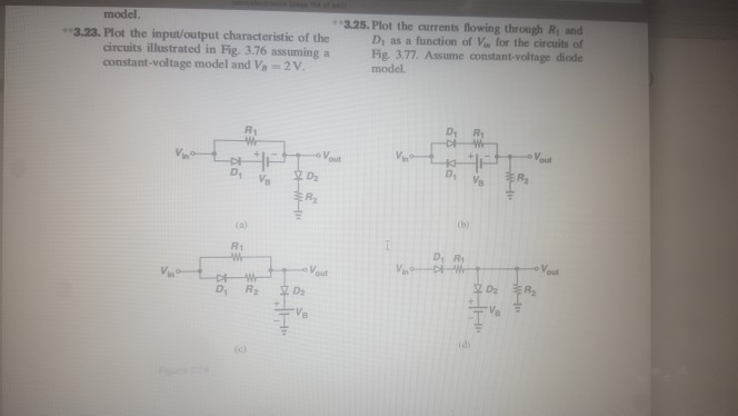 Solved model. 3.25. Plot the currents flowing through Rs and | Chegg.com