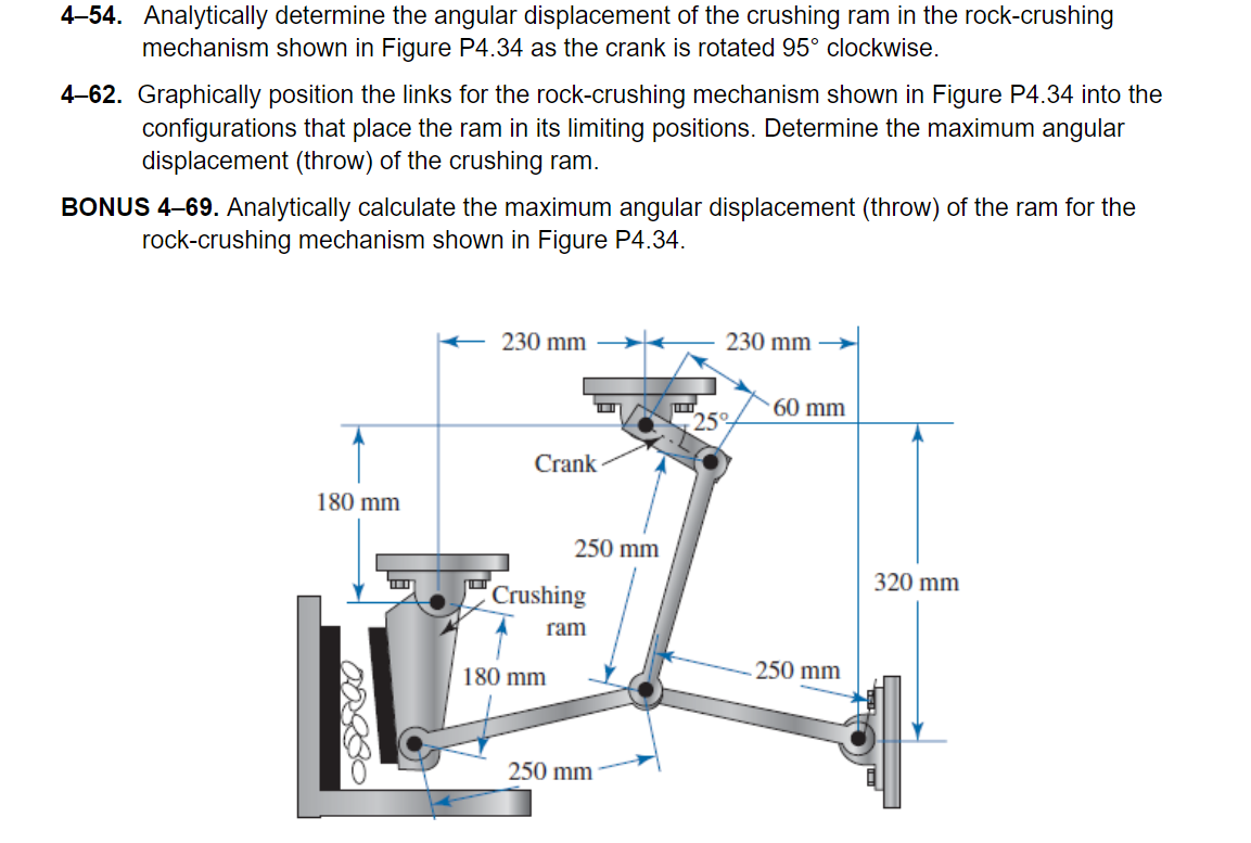 4-54. Analytically determine the angular displacement | Chegg.com