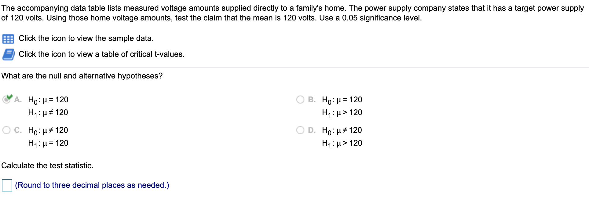 Solved The accompanying data table lists measured voltage | Chegg.com