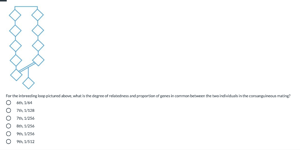 Solved For the inbreeding loop pictured above, what is the | Chegg.com