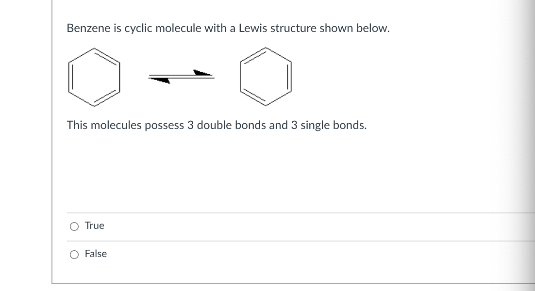 Solved Benzene is cyclic molecule with a Lewis structure | Chegg.com