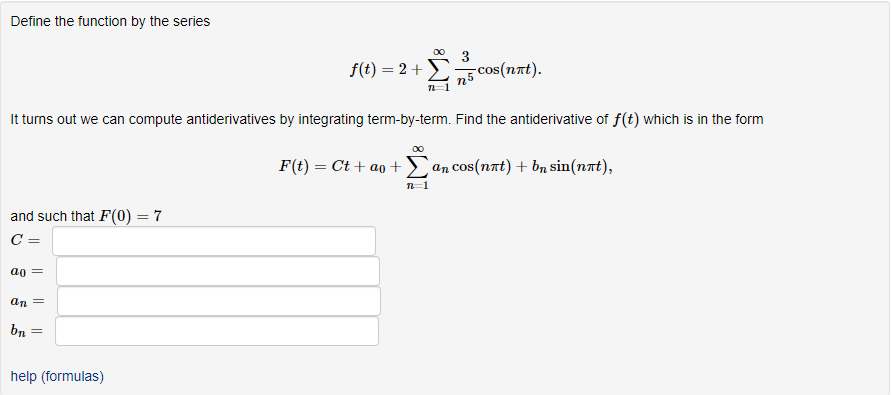 Solved Define the function by the series | Chegg.com