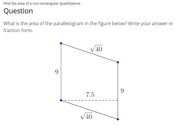 Solved Find the area of a non-rectangular quadrilateral | Chegg.com
