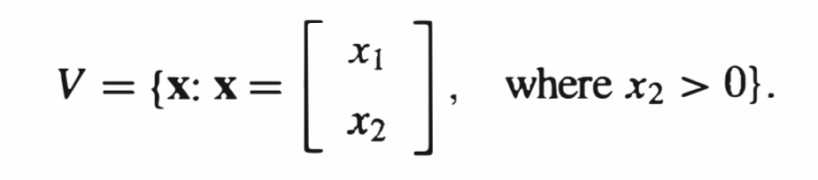 Solved { } s V= (x:x=1: 1where x2 > 0). V = {x: X= 1, | Chegg.com