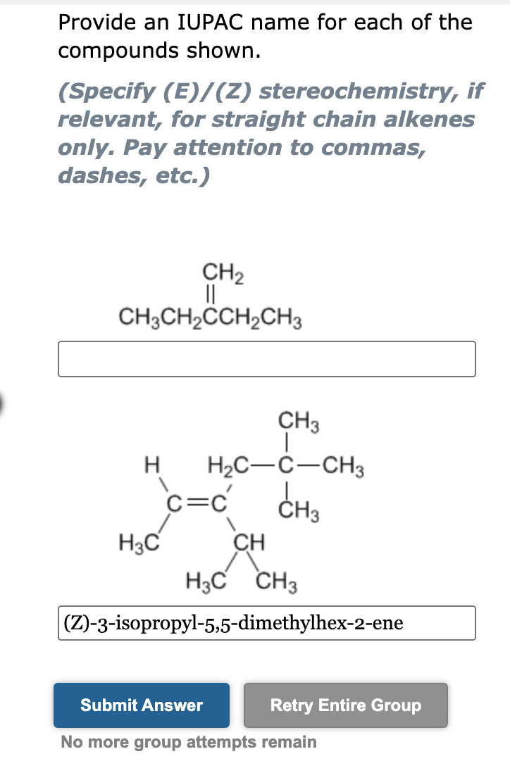 Solved Provide an IUPAC name for each of the compounds | Chegg.com