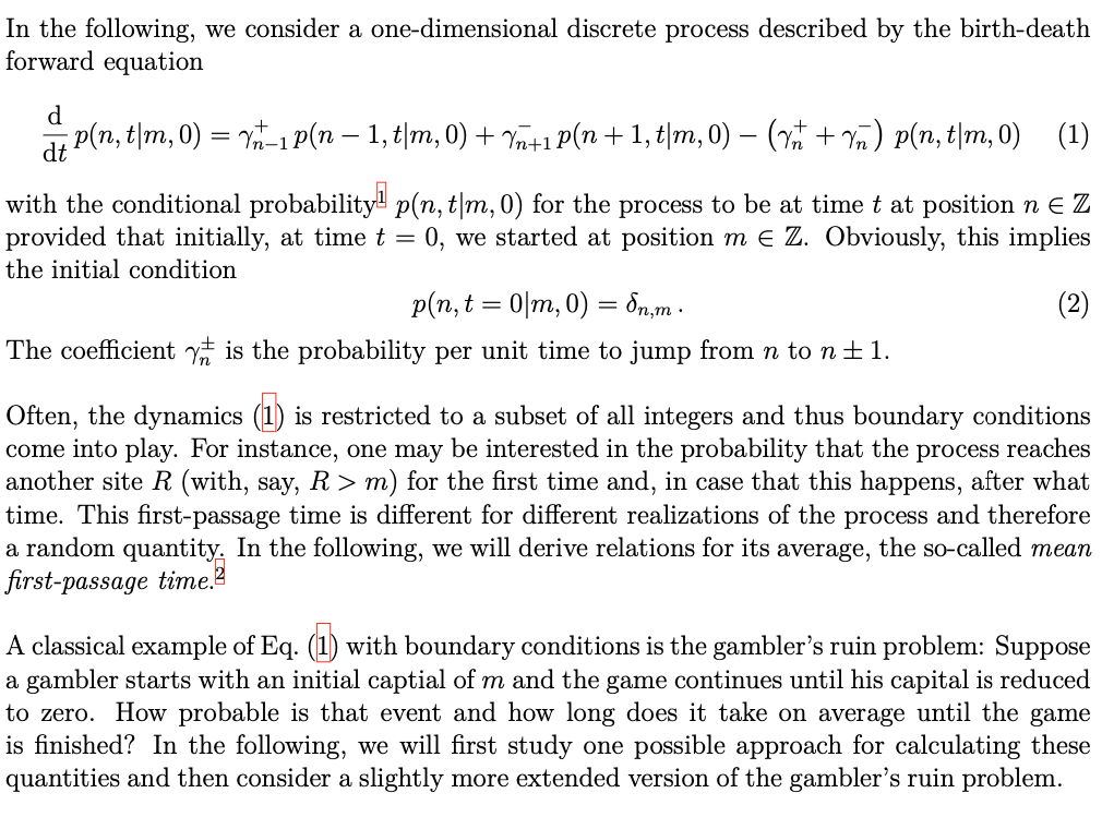 In the following, we consider a one-dimensional | Chegg.com