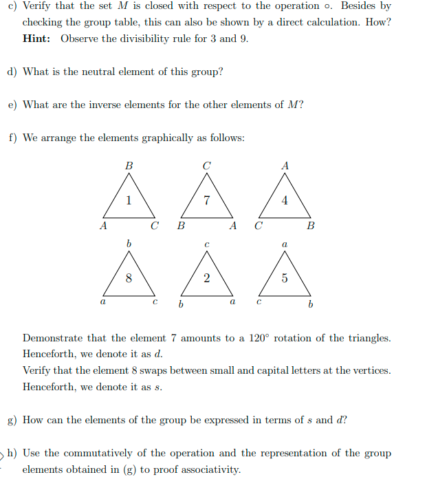 Solved Problem 3. A group where the operation is a cross sum | Chegg.com