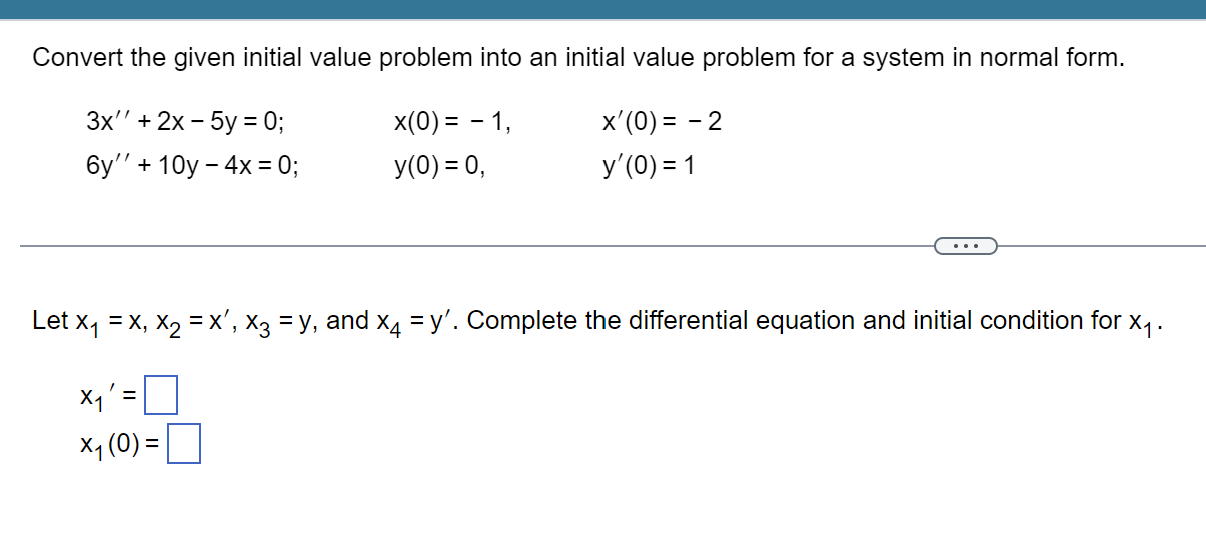 Solved Convert the given initial value problem into an | Chegg.com