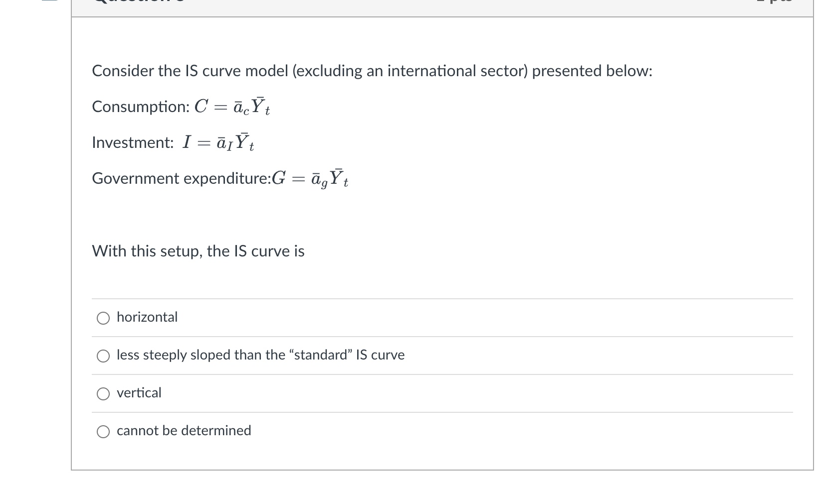Solved Consider the IS curve model (excluding an | Chegg.com