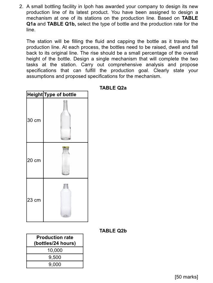 Solved 2. A small bottling facility in Ipoh has awarded your | Chegg.com