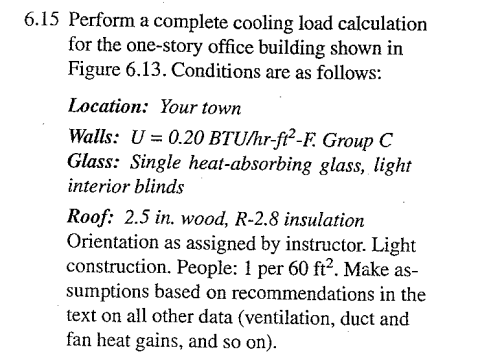 15 Perform a complete cooling load calculation for | Chegg.com