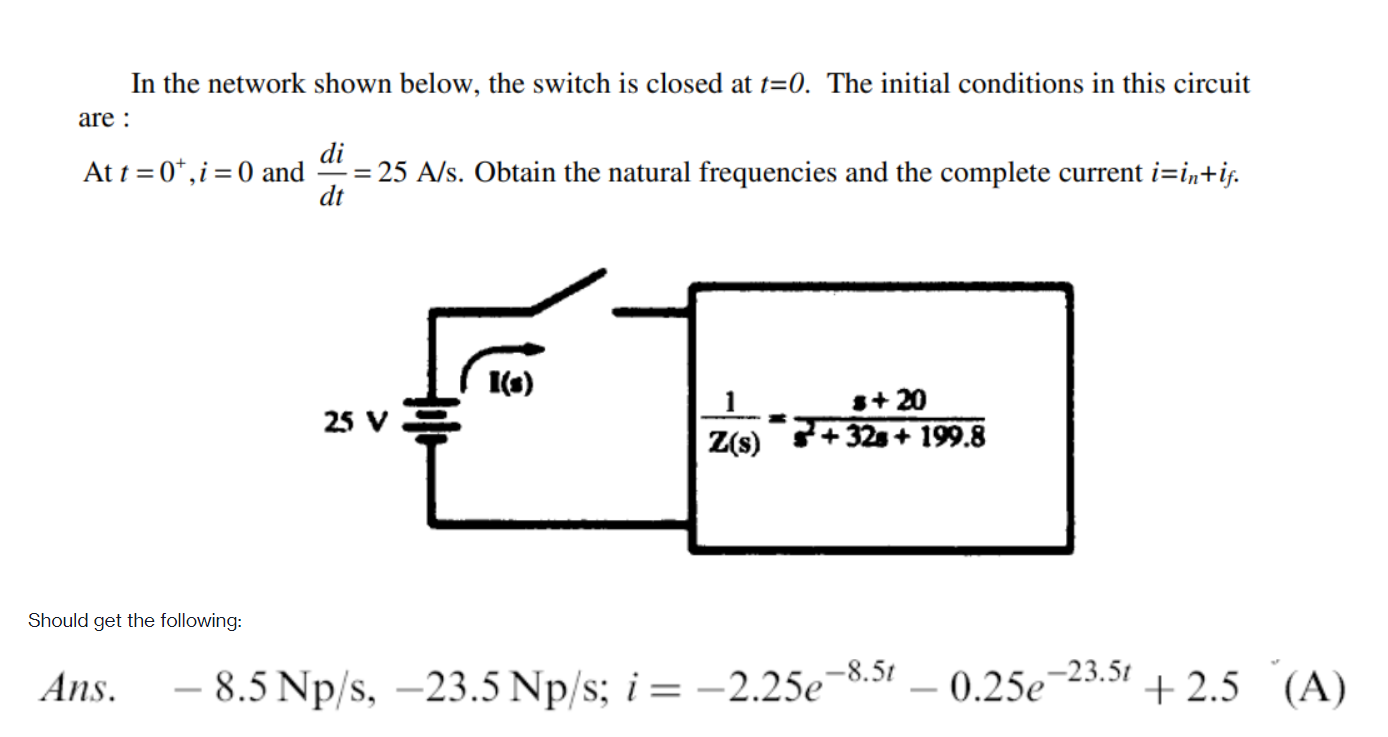Solved In the network shown below, the switch is closed at | Chegg.com