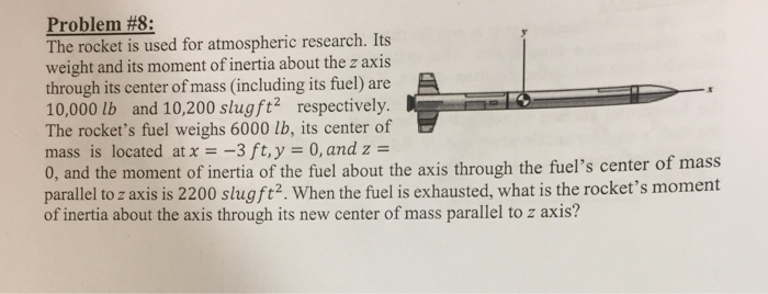 Solved The rocket is used for atmospheric research. Its | Chegg.com