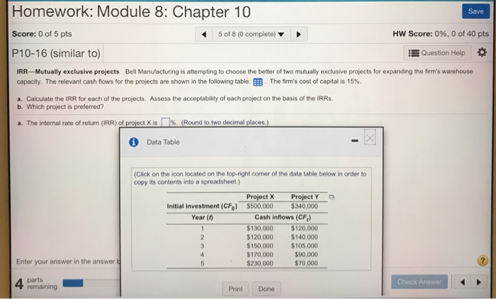 Solved Homework Module 8 Chapter 10 Score 0 Of 5 Pts